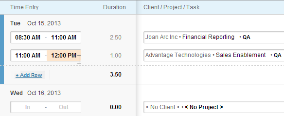 Entering Time In A Timesheet Replicon