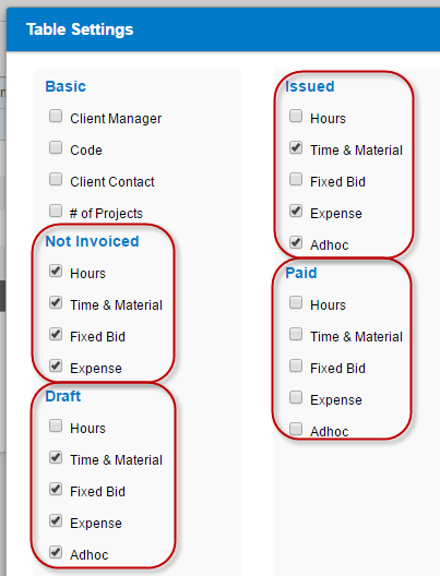 Reviewing the billing status of a client - Replicon
