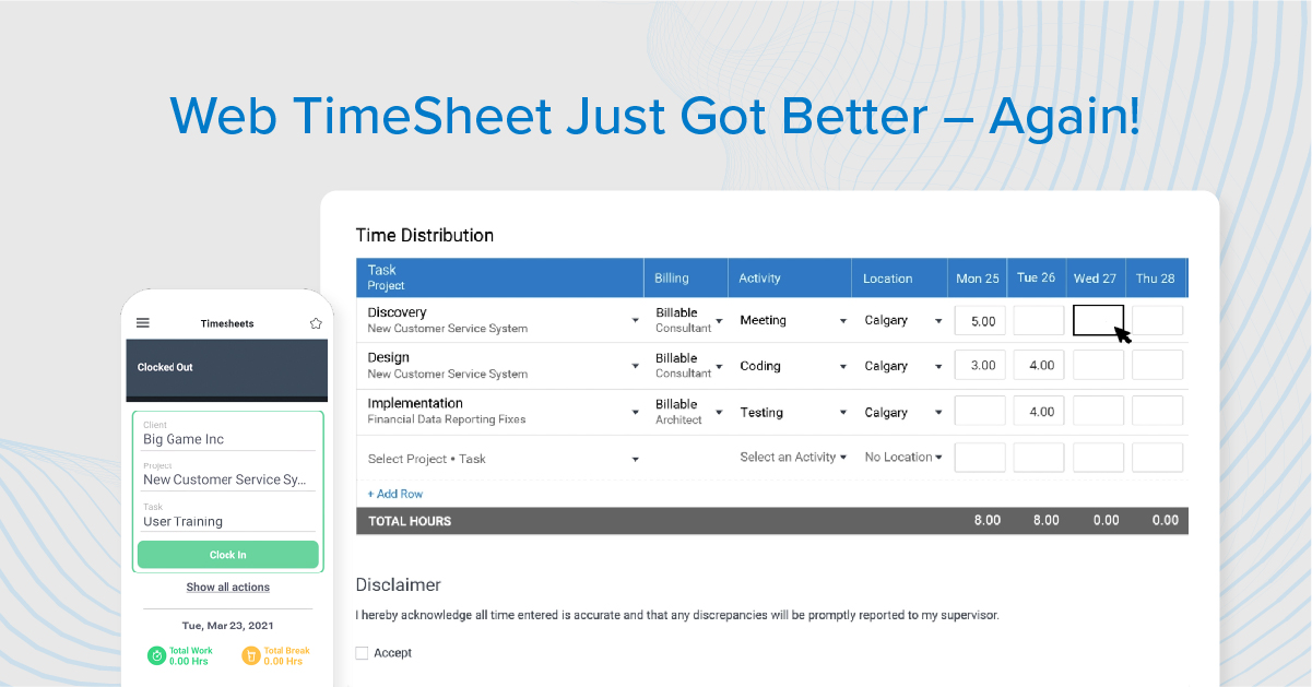 Web TimeSheet Just Got Better - Again! - Replicon